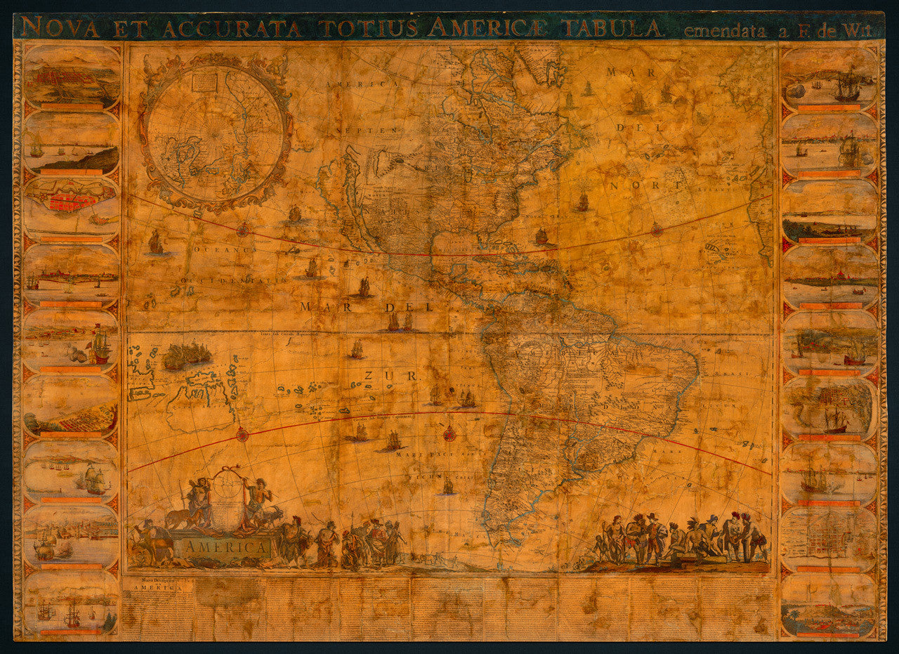 America, 1700, Nova et Accurata Totius Americae Tabula | Battlemaps.us