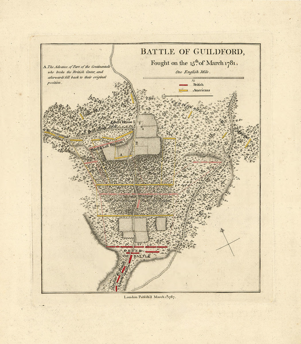 Battle Of Guilford Courthouse Map