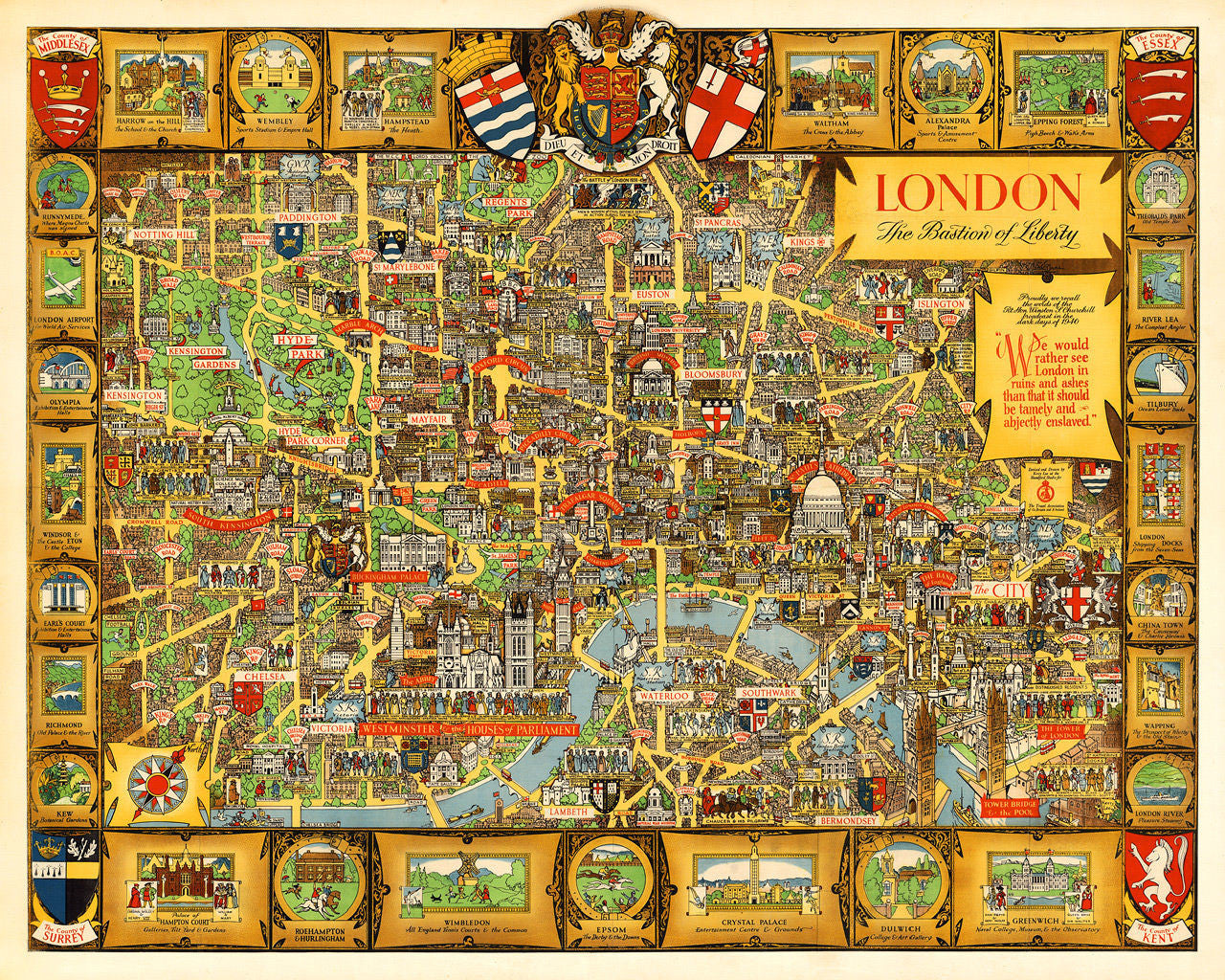 London The Bastion of Liberty, WWII / Post-WWII Map | Battlemaps.us