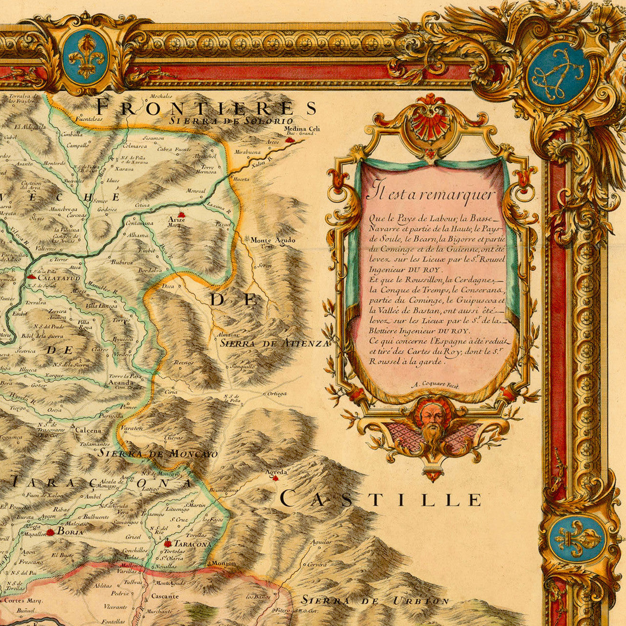 Pyrenees, 1730, France, Spain, Andorra, Old Map | Battlemaps.us