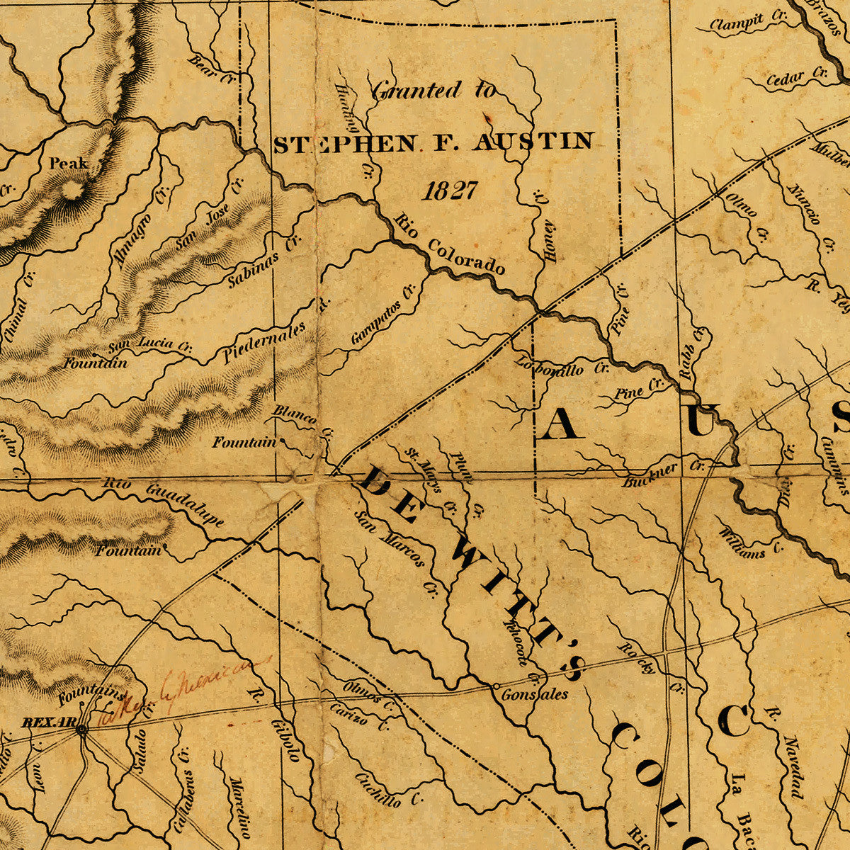 Texas, 1830, Stephen F. Austin’s First Printed Map | Battlemaps.us